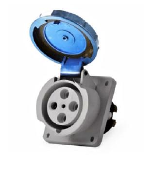 Tomada embutir industrial tep-4549 - 3p+t-63amp-9h - 220vca azul ...
