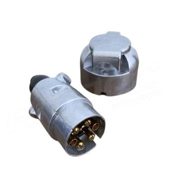 Tomada Engate 6 Polos MACHO/FÊMEA - Alumínio 12/24V - EDN - Engate para ...