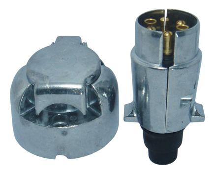 Tomada Engate Completa 6 Polos Universal Alumínio Dni8325 - Engate para ...