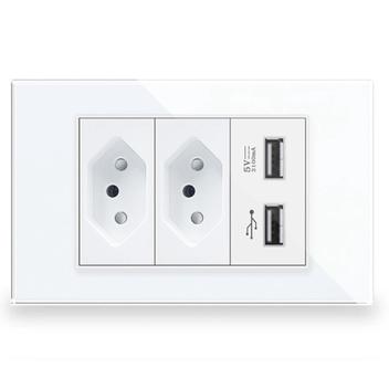 Tomada Fonte Usb De Parede Duplo Universal Carregador Usb Design ...
