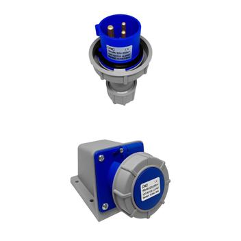 Tomada industrial macho e femea 2p + terra 16a 220 v - CNC - Plugs e ...