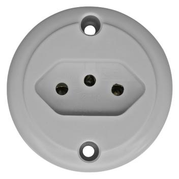 Tomada Interruptor Sobrepor Pequena Tripolar - Cerge - Espelho / Placa ...