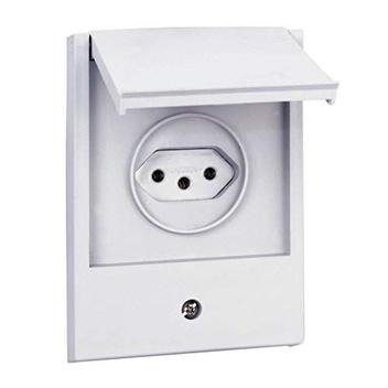 Tomada Para Área Externa 10A Branca 2p+t Aquatic IP44 064218 Legrand ...