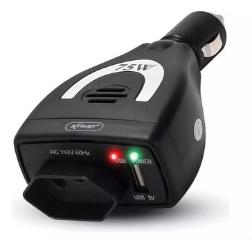 Tomada Para Carro Inversor 12v 110v 75w Tensao Usb Carregado - Rhos ...