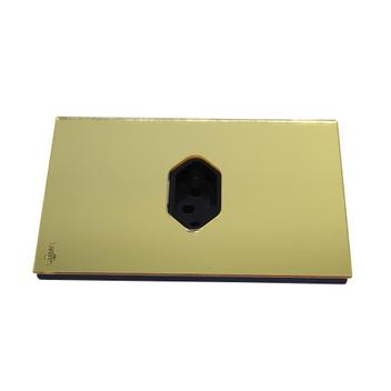 Tomada Simples 10A/20A - 4X2 Glass Dourado - Lumenx - Tomadas ...