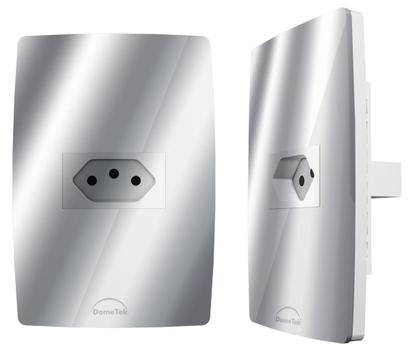 Tomada Simples 20A Diamond Espelho 4x2 Acrilico Sv - DOMETEK - Tomadas ...