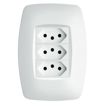 Tomada tripla 2p+t 10a - elegance - FAME - Tomadas - Magazine Luiza