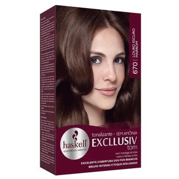 Tonalizante 670 Louro Escuro Marrom Chocolate Haskell 40g - Tinta de ...