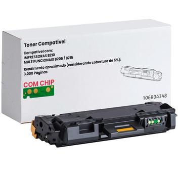 Toner Compativel P/uso Xerox B210 B205 B215 106r04348 Com Chip ...