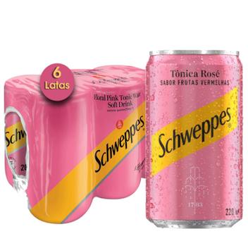 Tônica Schweppes Rose Frutas Vermelhas 220ml (6 Latas) - Água Tônica ...
