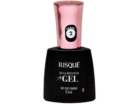 Top Coat Risqué Diamond Gel Fixador - Cremoso Hipoalergênico 9,5ml ...