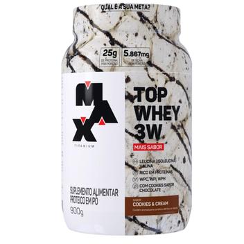 Top Whey 3w Mais Sabor Max Titanium 900g - Whey Blend - Magazine Luiza