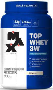 Top whey 3W Max Titanium 900g - Whey Protein - Magazine Luiza