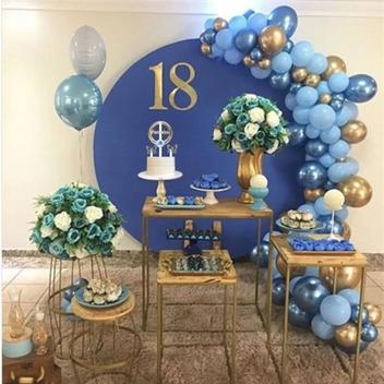 Topo Bolo Com Flor Topper Borboleta Folha Parabéns Prateado Cor Azul ...