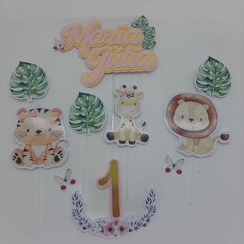 Topo de Bolo Safari personalizado - MIWL ART - Topo de Bolo - Magazine ...