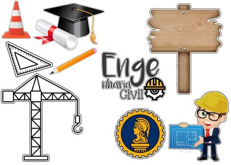 Topo Topper de Bolo Personalizado C/Nome Engenheiro Civil - Zoom Paper ...