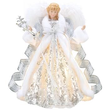 Topper de Árvore de Natal Anjo Valery Madelyn - 30cm com Luz LED ...