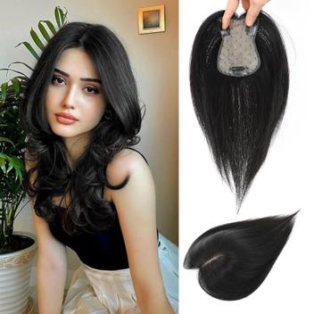 Toppers OLLAVO 360 3D Bangs Clip Real Human Hair Women - Grampo de ...