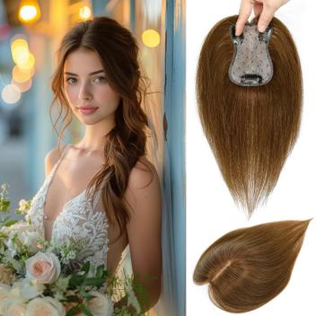 Toppers OLLAVO 360 3D Bangs Clip Real Human Hair Women - Grampo de ...