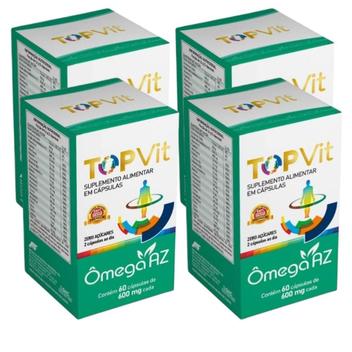 TopVit Ômega AZ Com 4 Caixas De 60 Cápsulas Cada - DOMINA FARMA ...