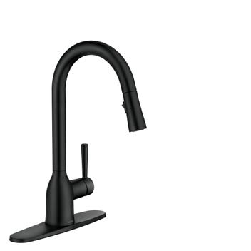 Torneira de pia de cozinha Moen Adler Matte Black com Power Clean ...