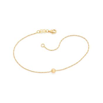 Tornozeleira Rommanel Bola Diamantada Fol Ouro 18k 550352 ...