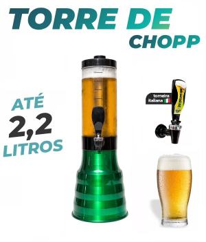 Torre De Chopp Beer 2.2 Litros 100% Alumínio Giratória Verde - Full ...