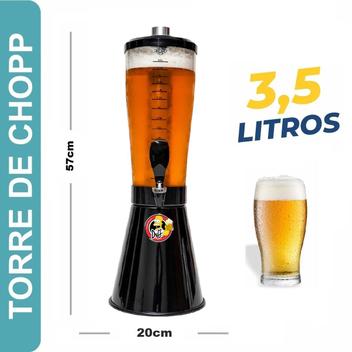 Torre De Chopp Beer 3,5L C/ 2 Barra Gelante Giratória Duff - BEER CHOPP ...