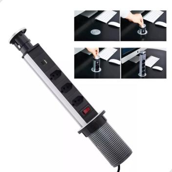 Torre De Tomada Bancada Com 3Tomadas 2 Usb Para Escritório - oi vida ...