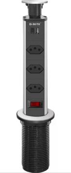 Torre Tomada Multiplug Usb + Usb C Embutir Mesa Bancada - Booglee ...
