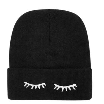 Touca Gorro Lã Bordado Cílios Blogueira Tumblr Moda Inverno - Boutique ...