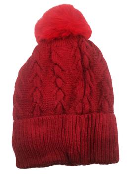 Touca Inverno Feminina Forrada lisa Grosso Pompom para Frio - HHW ...