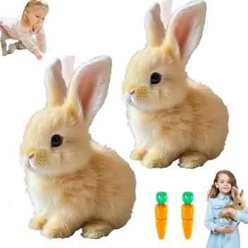 Toy Bunny Tiomion Easter My Realistic Bunny Interactive - Brinquedos ...