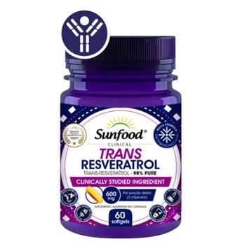 Trans Resveratrol 600mg 60 Softgels Suplemento Alimentar - Multivitta ...