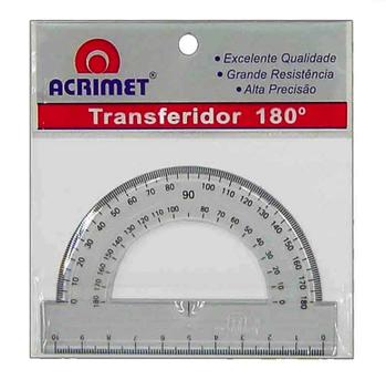 Transferidor 180 Graus - Acrimet - Transferidor Escolar - Magazine Luiza