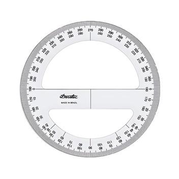 Transferidor Acrílico Desetec Trident 360º 25cm 8325 - Transferidor ...