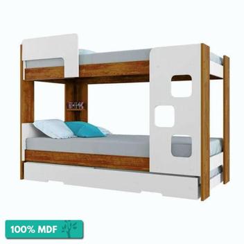 Treliche Solteiro 100%Mdf Com Protetor Lateral E Prateleira Vegas Tigus ...