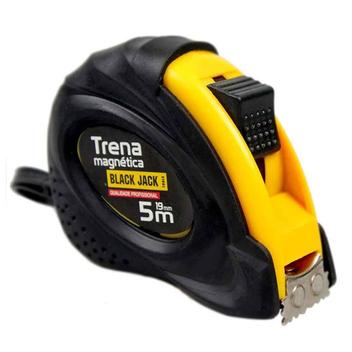 Trena 5 metros Emborrachada Ponta Magnética Profissional - Black Jack ...