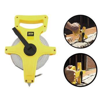 Trena Aberta Fita Fibra De Vidro Abs 50 Metros Manivela 50m Métrica ...