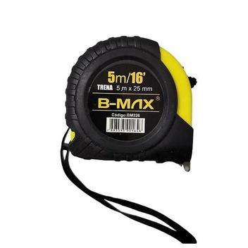 Trena Métrica Com Fita Em Aço E Trava 25Mm Com 5 Metros Bmax - B-MAX ...