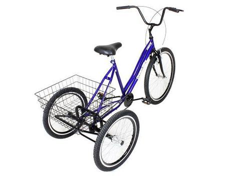 Triciclo bicicleta 3 rodas twice azul completo - freio a disco - Dream Bike - Triciclo Adulto ...