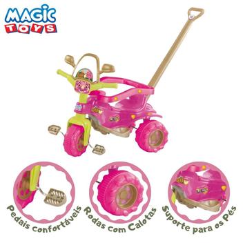 Triciclo Infantil Pedal Motoca Tico Tico Dino Pink - Magic Toys ...