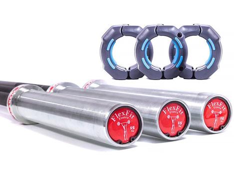 Trio Barras Olímpica Cross 2.0m 15kg Oficial + Presilhas - FlexFit ...