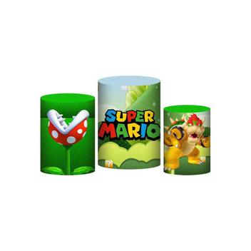 Trio Capa Cilindro Super Mario 3D Em Tecido Com Elástico - Prime Decor ...