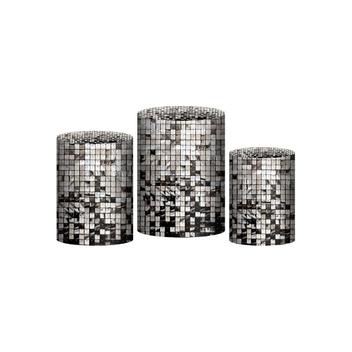 Trio Capas Cilindros Shimmer Wall Em Tecido 3D Com Elástico - Prime ...