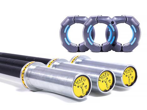 Trio De Barras Olímpica Cross 1,60mt 10kg oficial + presilha - FlexFit ...