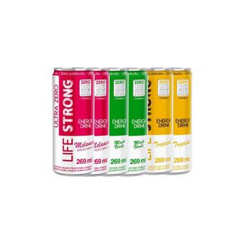 Trio de Energético Life Strong Zero Energy Drink Zero Açucar 269ml ...