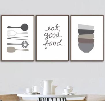 Trio De Quadros Good Food" - aero print - Quadro Decorativo - Magazine ...