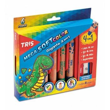 Tris Mega Soft Color Gigante 4 em 1 - Material Escolar - Magazine Luiza