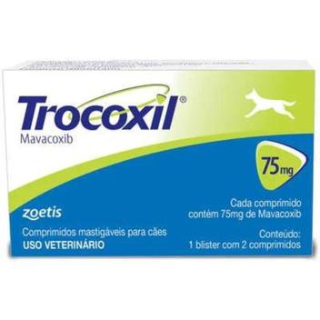 Trocoxil 75 mg anti inflamatorio cachorro 2 comprimidos - ZOETIS - Anti ...